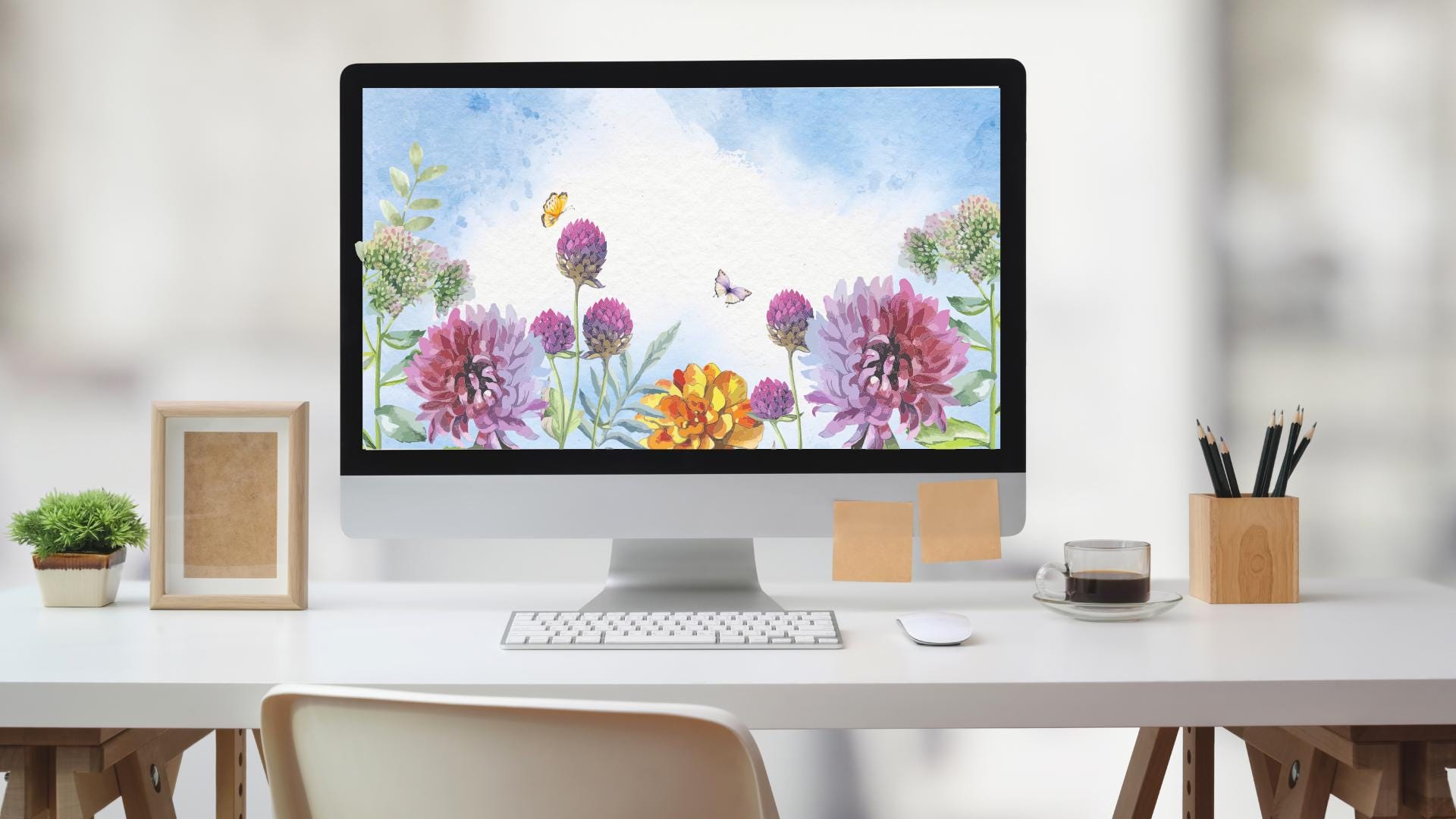 16 Floral Watercolor Desktop Backgrounds - Summer, Spring, Fall ...