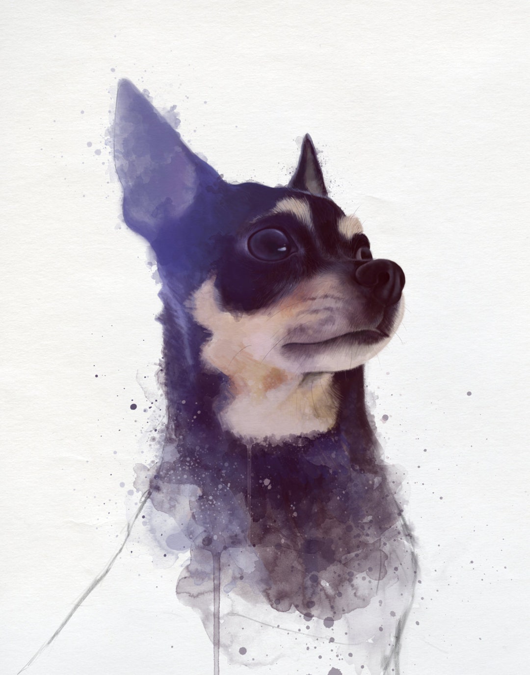 Dog Portrait Custom Made - Etsy