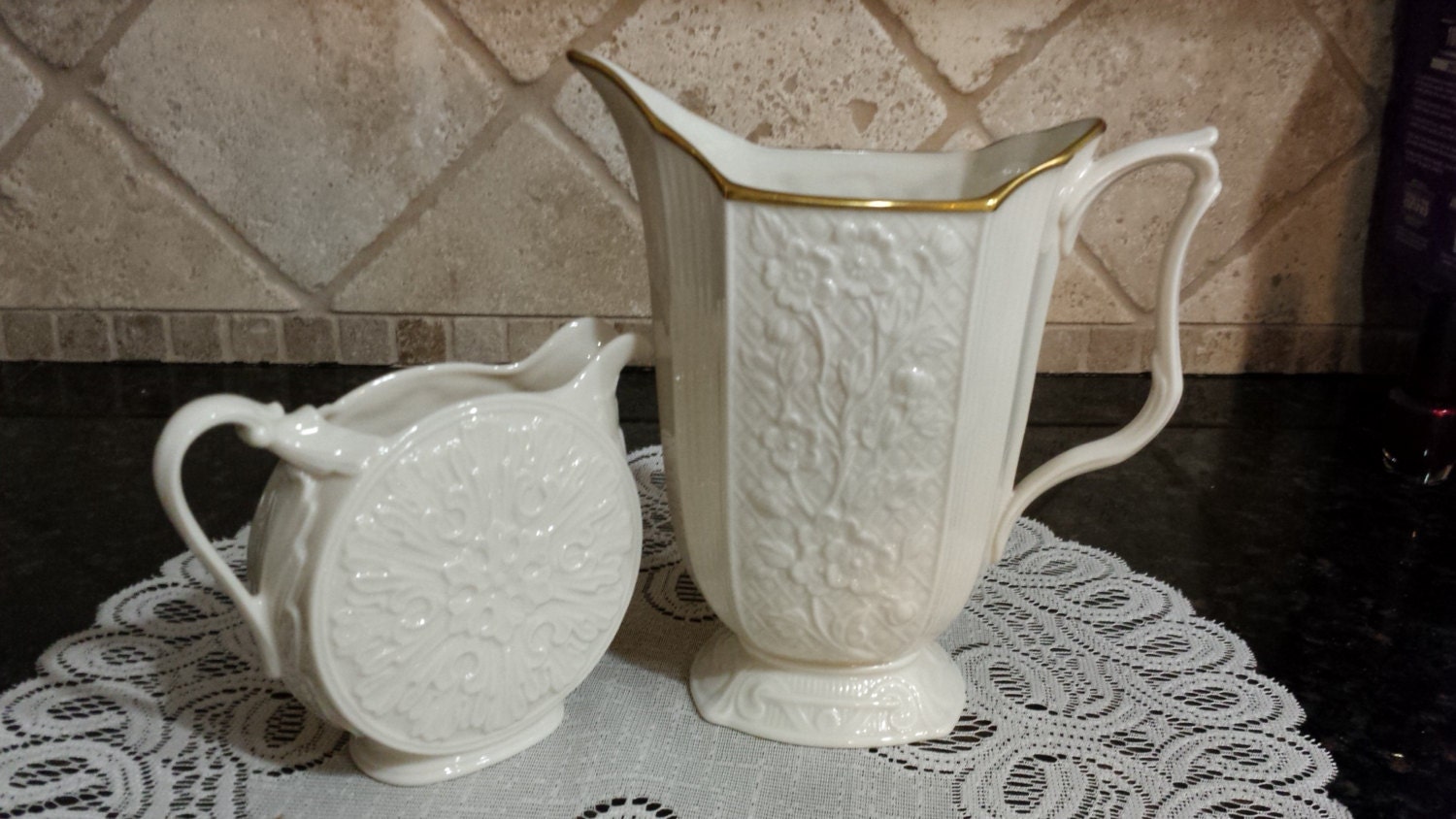 TWO Lenox Narrow Water Pitchers or Vases One From Carolina - Etsy
