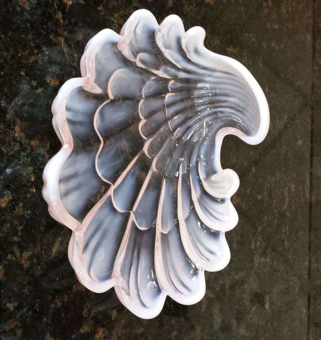 Large Northwood PINK Opalescent Shell Shaped Handled Candy Dish - Etsy