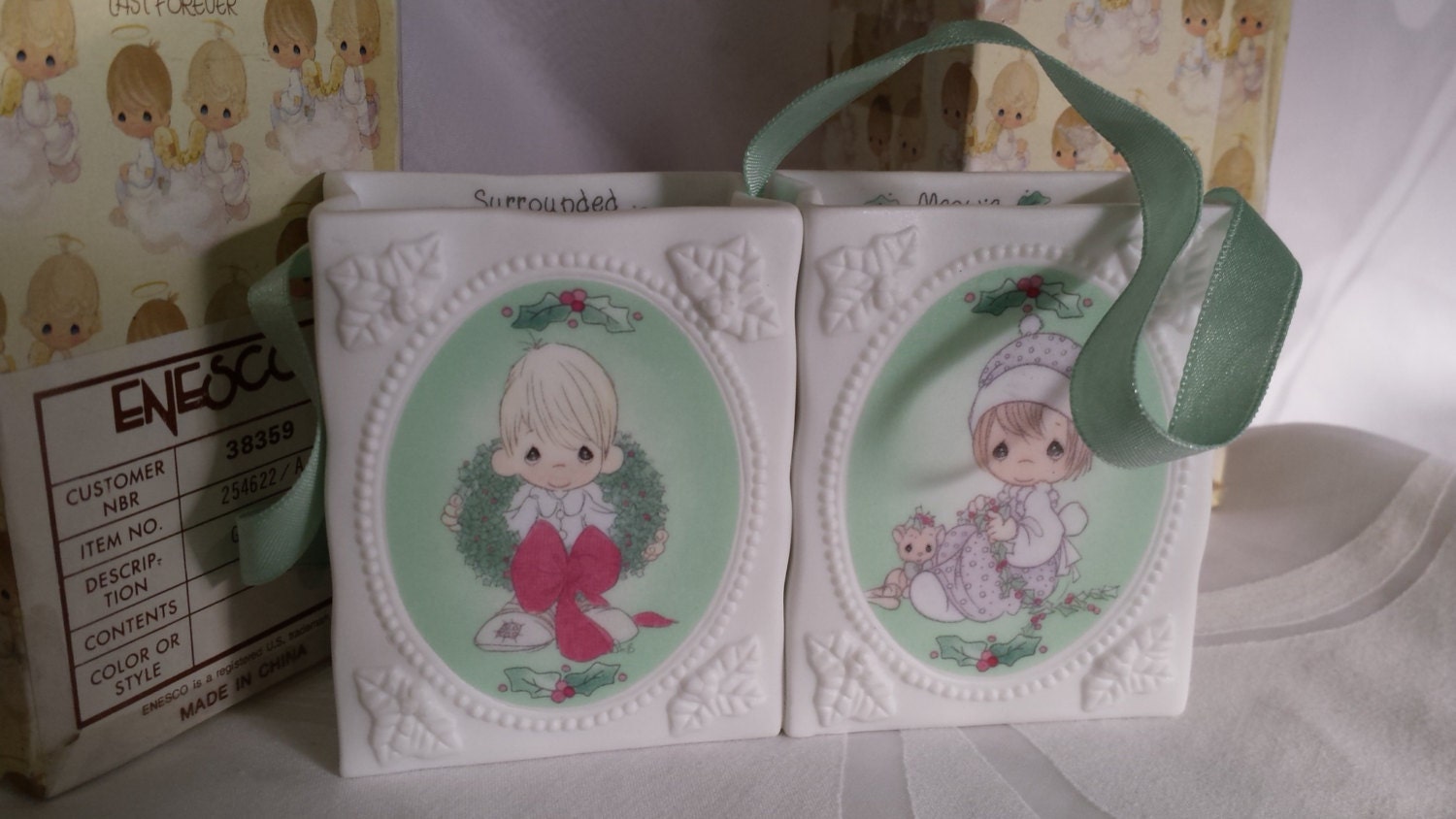 TWO Precious Moments Gift Bags Surrounded W Joy and Meowie Christmas - Etsy