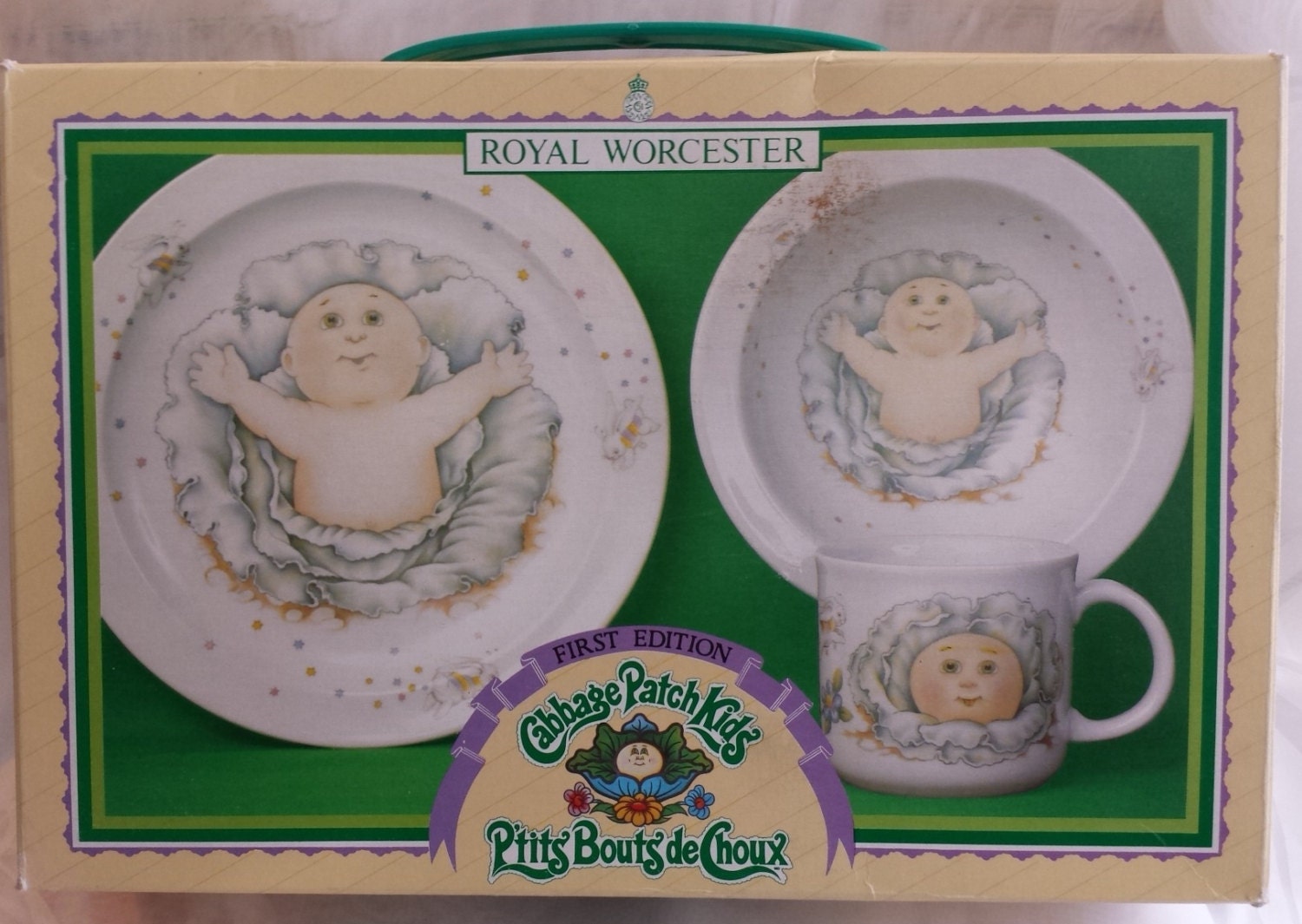 Royal Worcester Cabbage Patch Kids Bowl Plate Mug 1980's 3 | Etsy