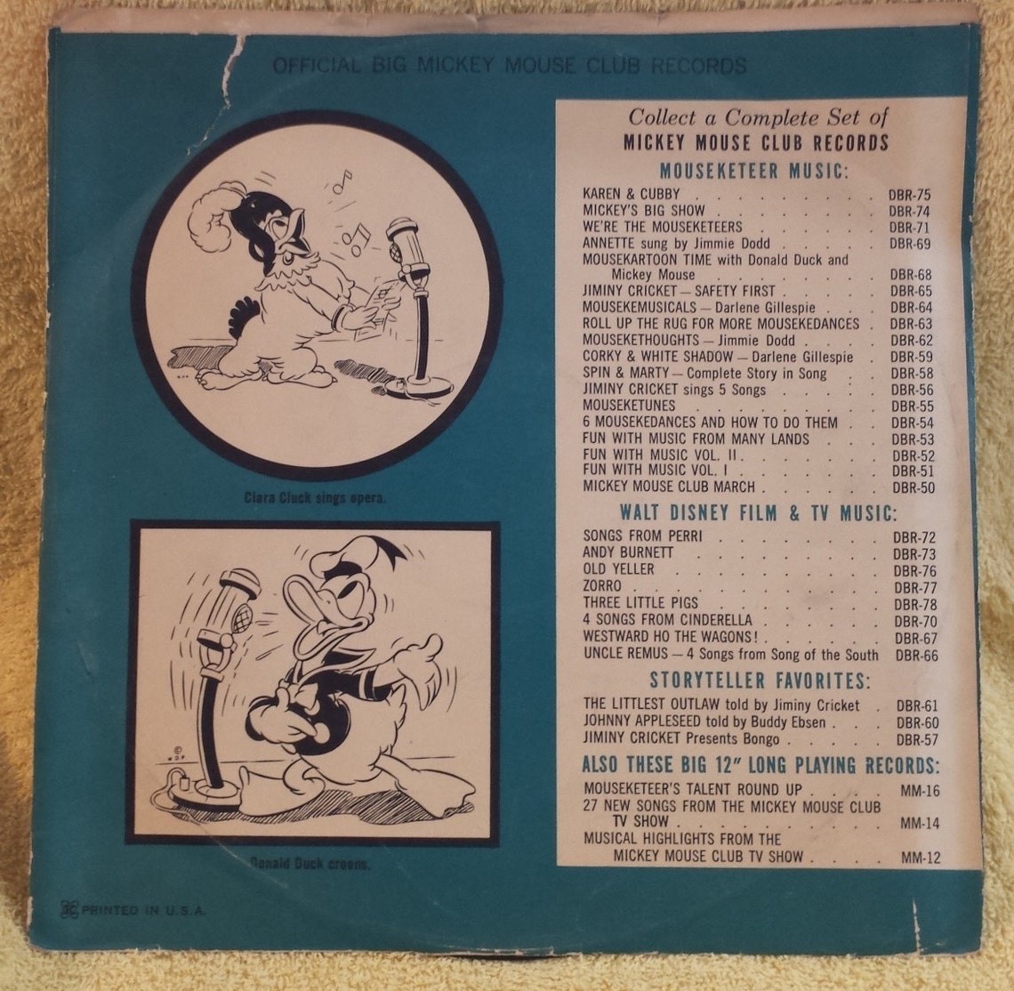Walt Disneys Mickey's Big Show Donald Duck Clara Cluck 78 RPM 1957 - Etsy