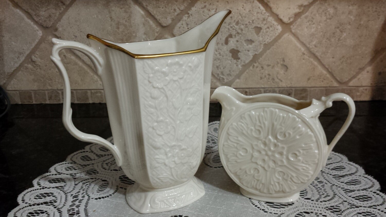 TWO Lenox Narrow Water Pitchers or Vases One From Carolina - Etsy