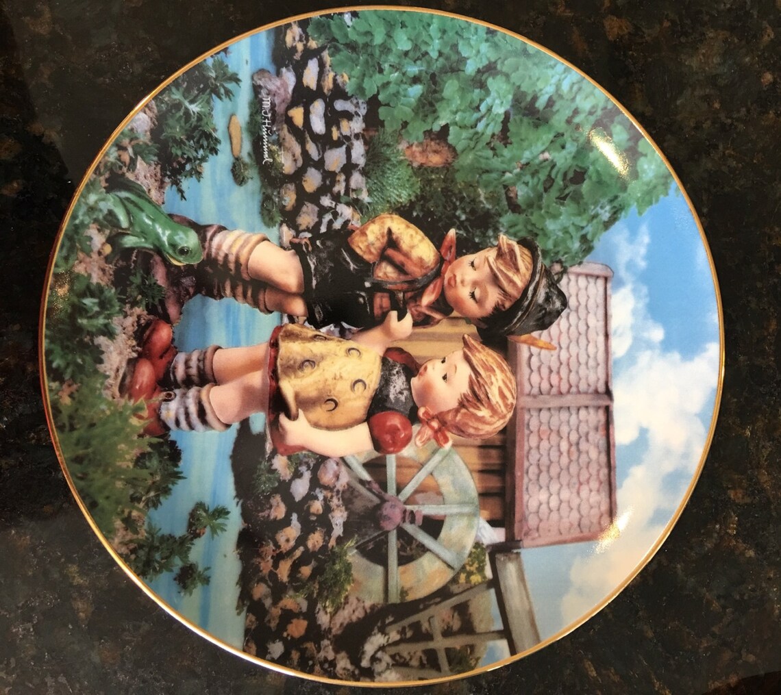 THREE Hummel Little Companions Plates "hello Down There" "apple Tree ...