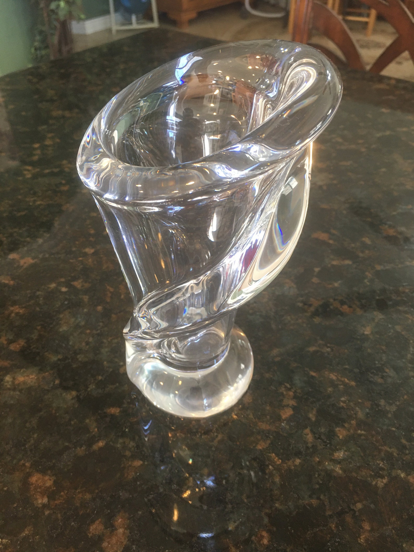 Mid-century Modern Abstract Glass Vase by Art Verrier Cofrac France ...