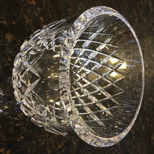 Signed Orrefors Diamond Cut Crystal Bowl ~ 6 Inches Tall and 6 Inches ...