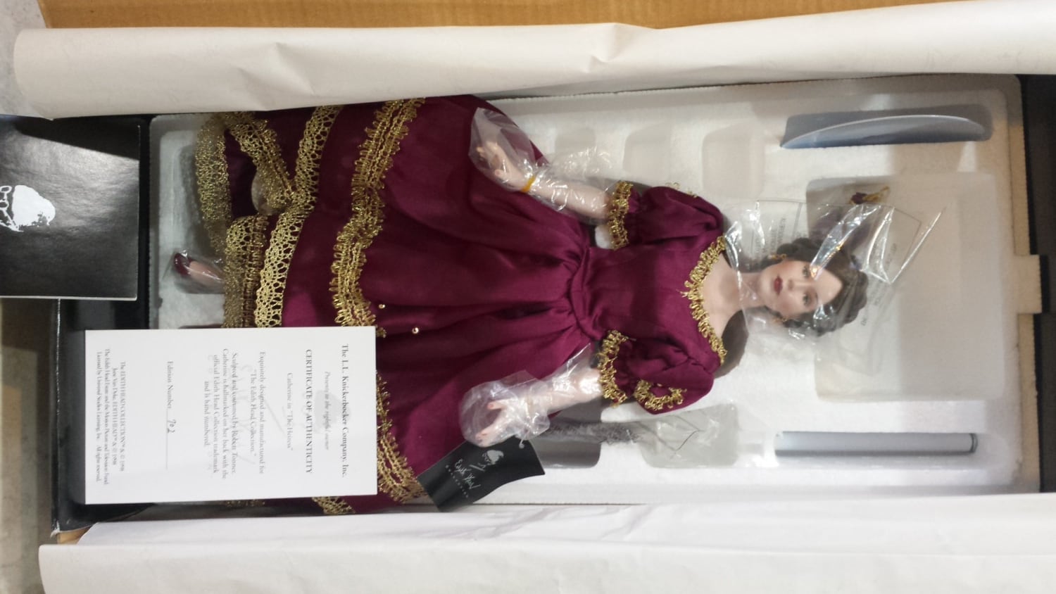Edith Head Doll "catherine" From the Heiress by Robert Tonner NIB With ...