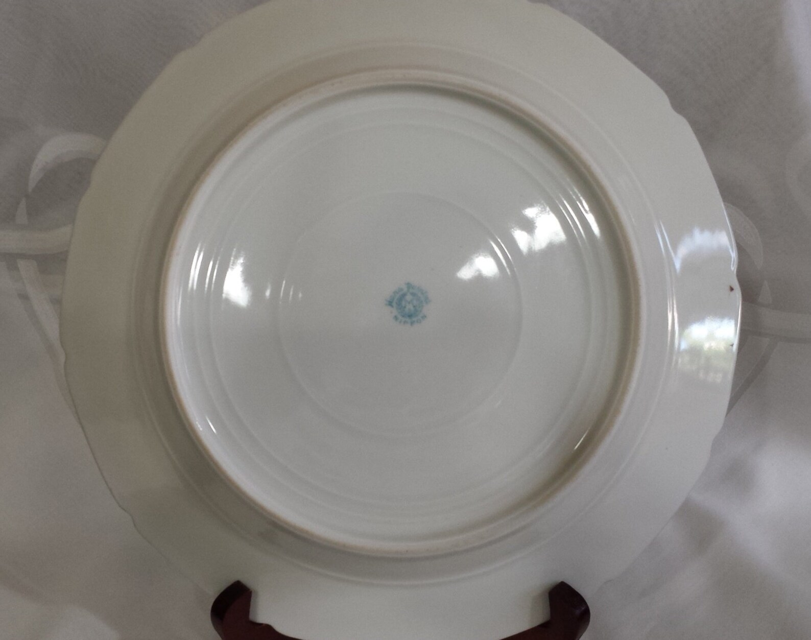 Antique Nippon Hand Painted Gold Beaded Plate Rust Green Geometric ...