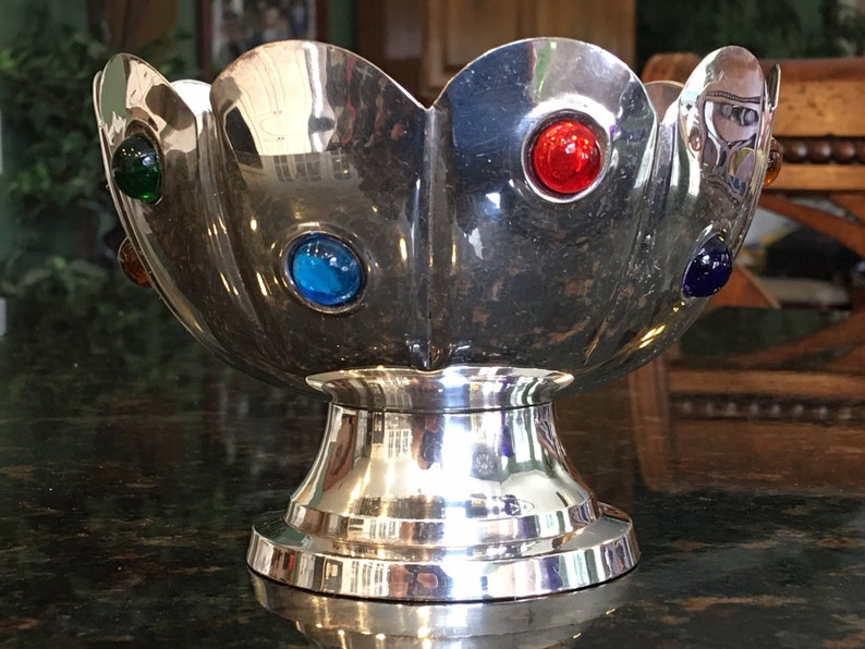 Jewel Encrusted International Silver Co india Scalloped - Etsy