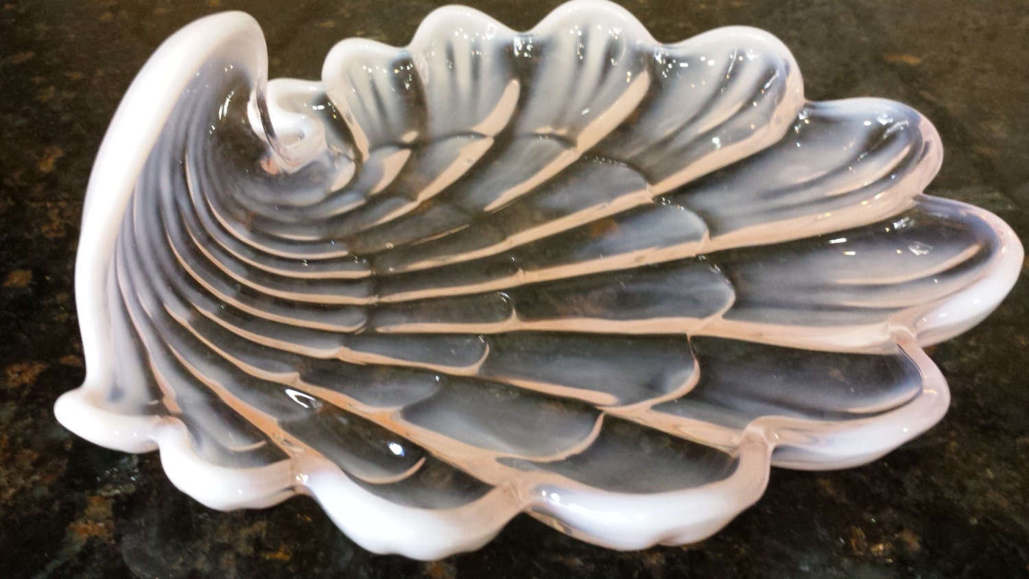 Large Northwood PINK Opalescent Shell Shaped Handled Candy Dish - Etsy