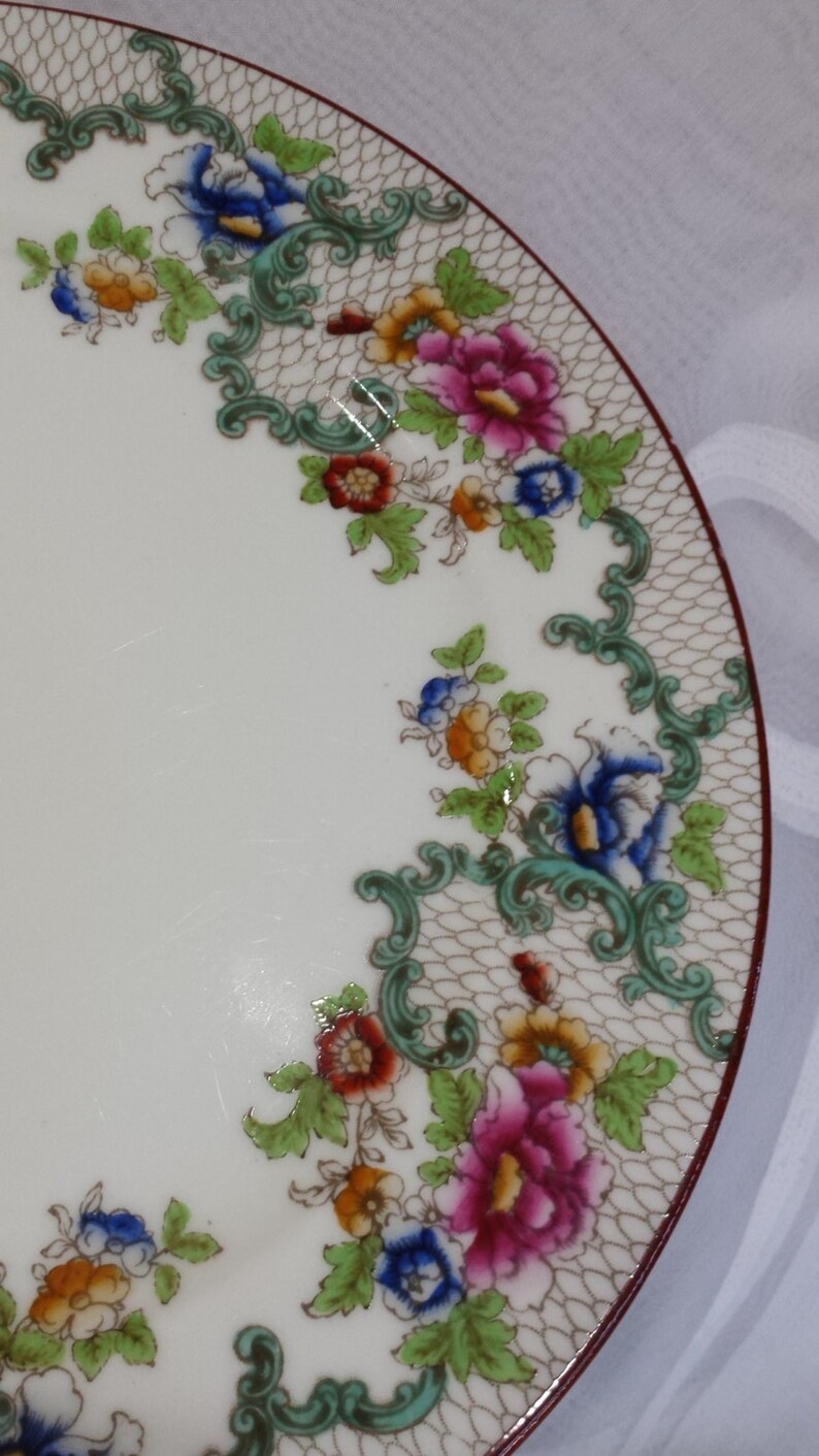 1905 English Cauldon Plate, Pattern Floradora, Brown-westhead, Moore ...