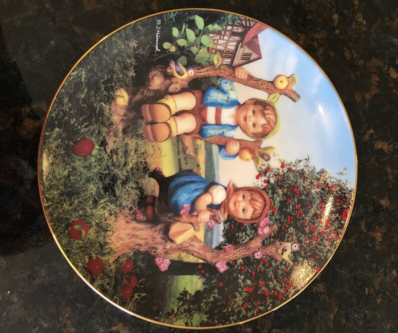 THREE Hummel Little Companions Plates "hello Down There" "apple Tree ...
