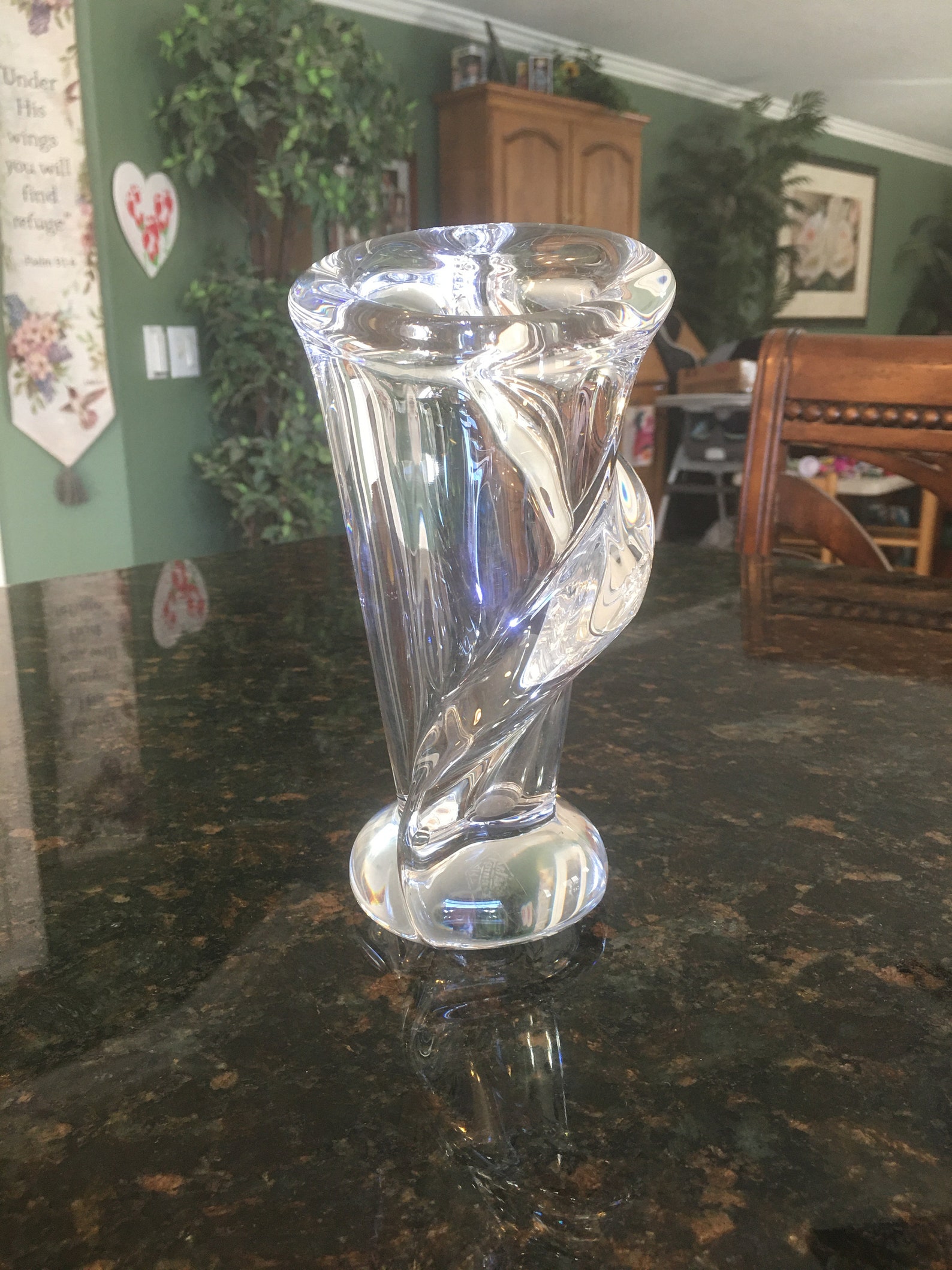 Mid-century Modern Abstract Glass Vase by Art Verrier Cofrac France ...