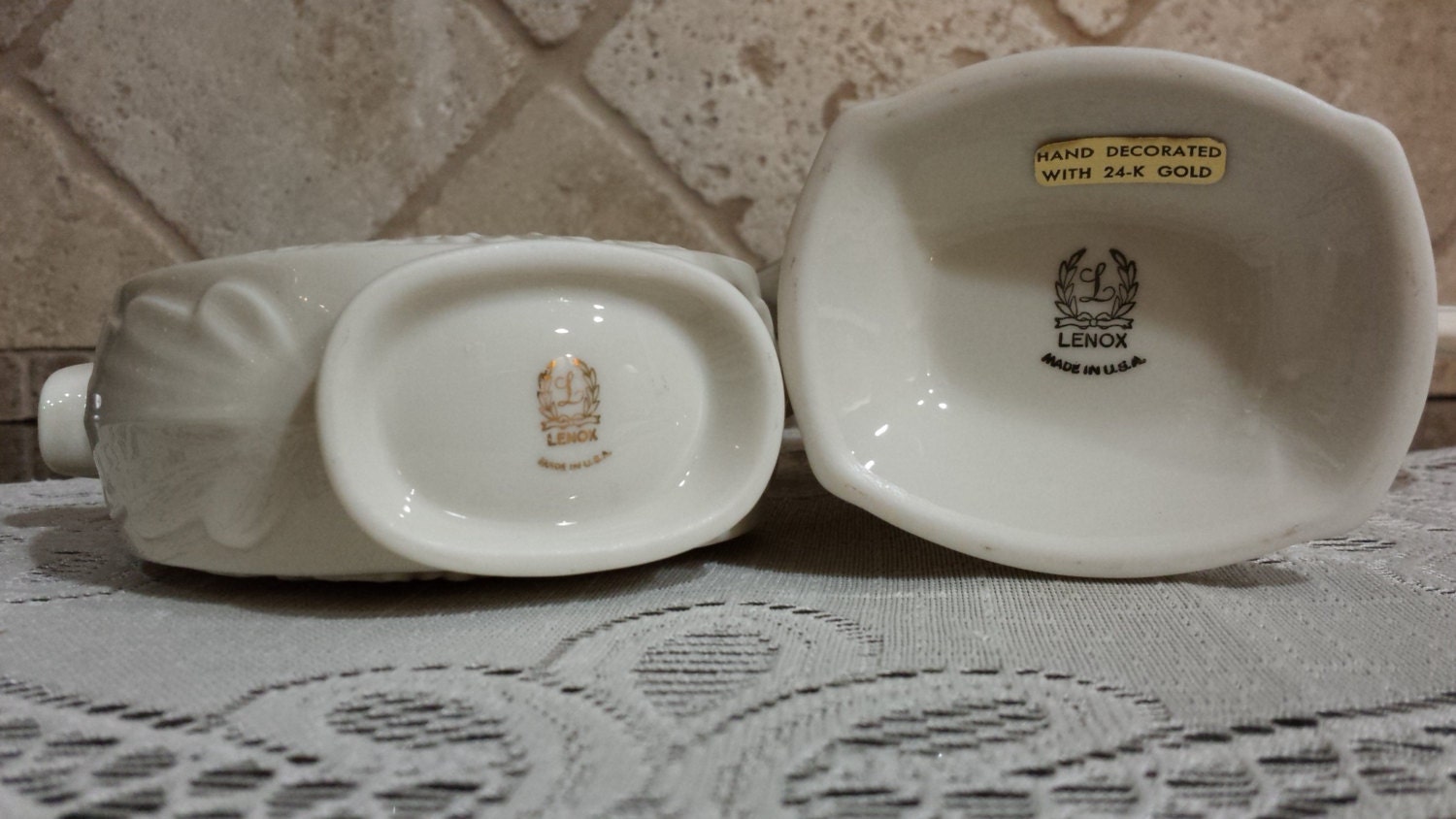 TWO Lenox Narrow Water Pitchers or Vases One From Carolina - Etsy