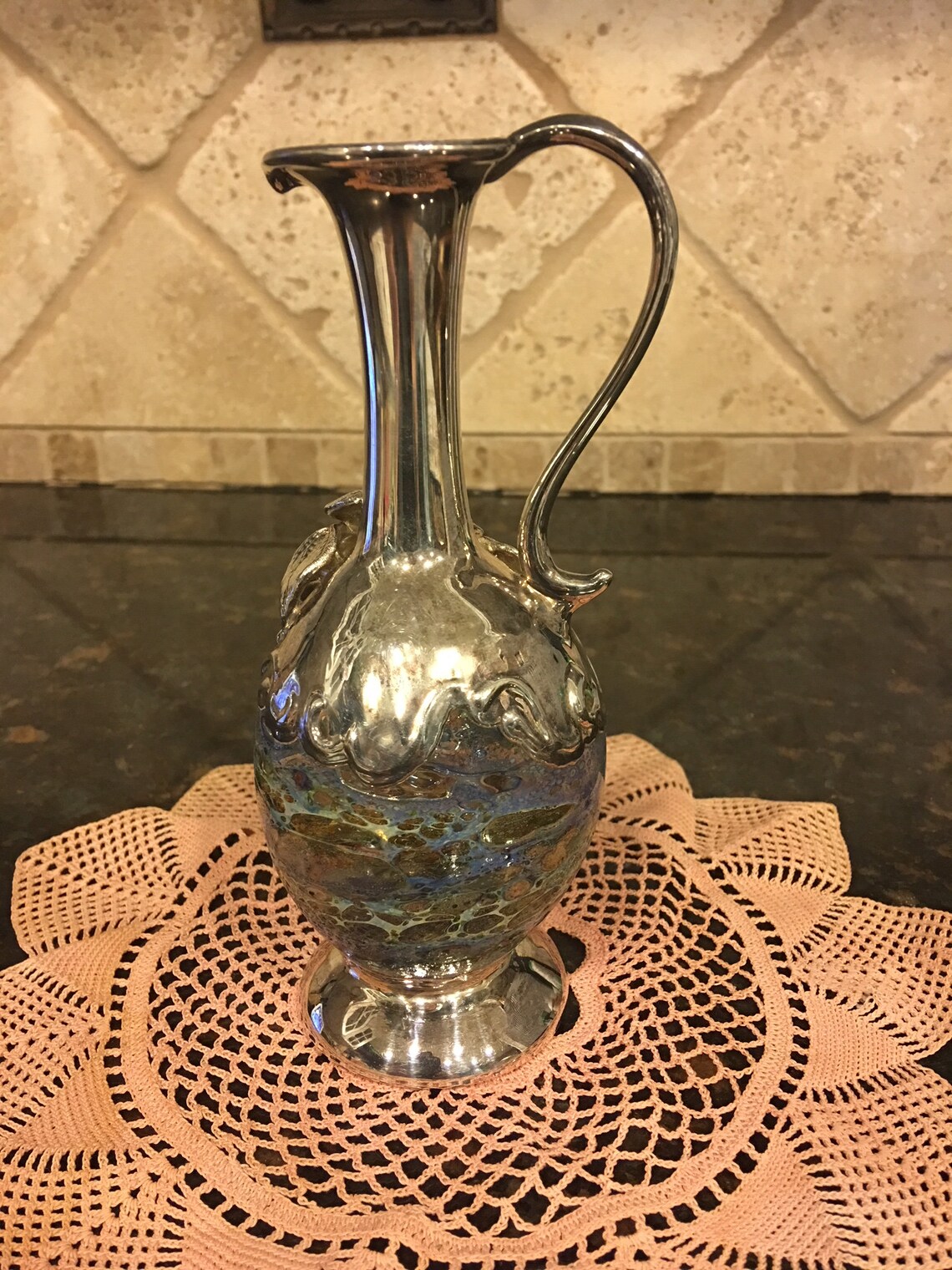 King-solomon Finds Israeli Art Decorative Vase/bottle Glass&silver - Etsy
