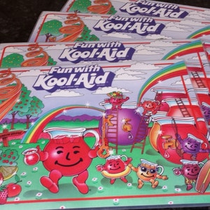 FOUR Fun With Kool-aid Placemats 1987 General Foods Corporation - Etsy