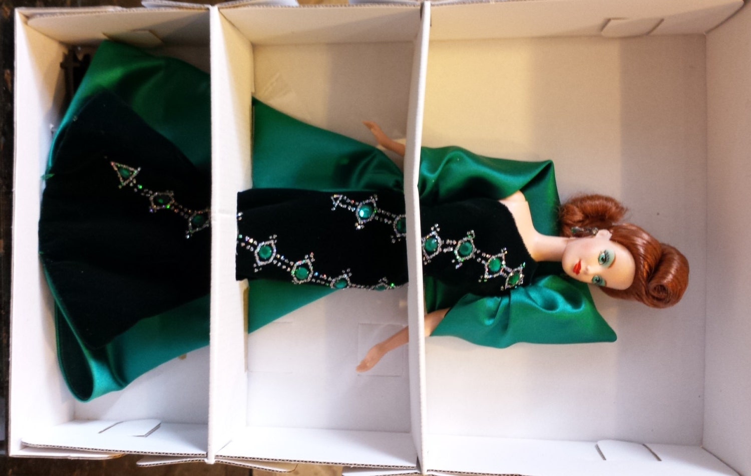 Bob Mackie EMERALD EMBERS Barbie Doll NRFB ~ the Jewel Essence ...