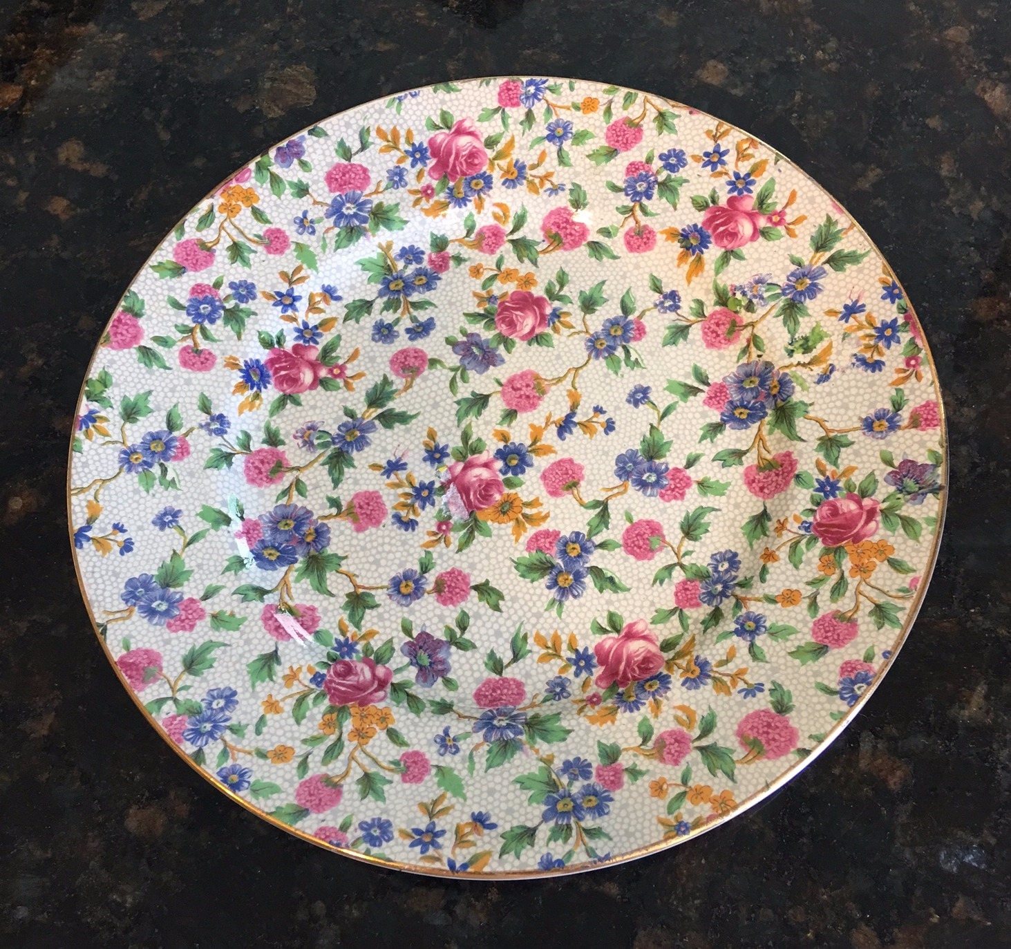 Vintage Royal Winton Old Cottage CHINTZ 8" Plate - Etsy