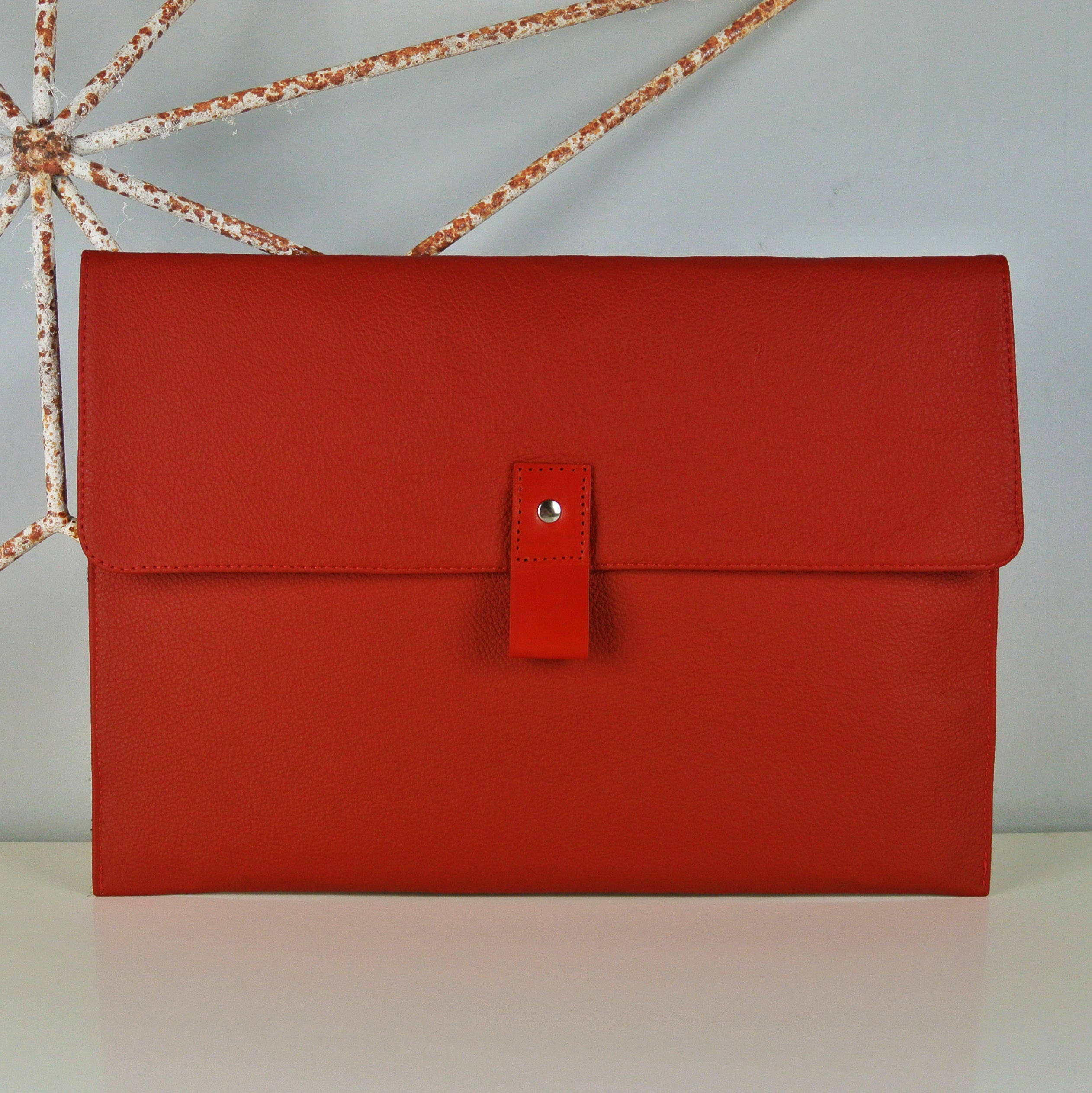 12.9" Leather iPad Pro Case - Red - Personalised - iPad Pro Sleeve ...