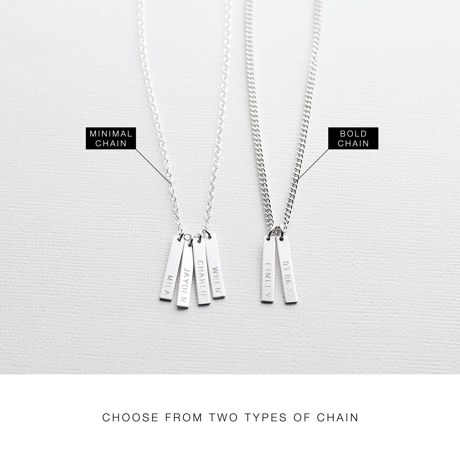 Men's Personalised Silver Tag Necklace - Etsy