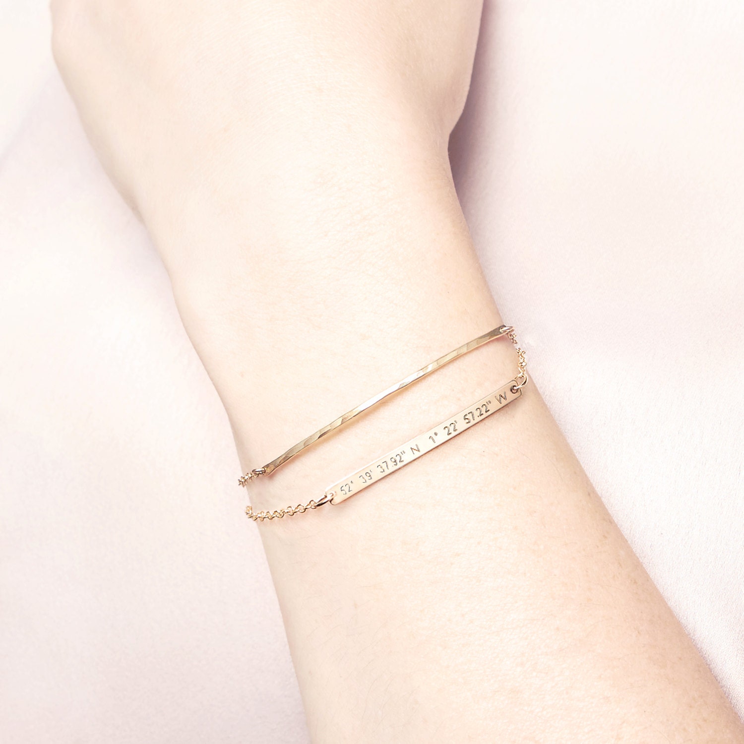 Stacking Bar Bracelet Set - 14k Gold Fill, Sterling Silver ...