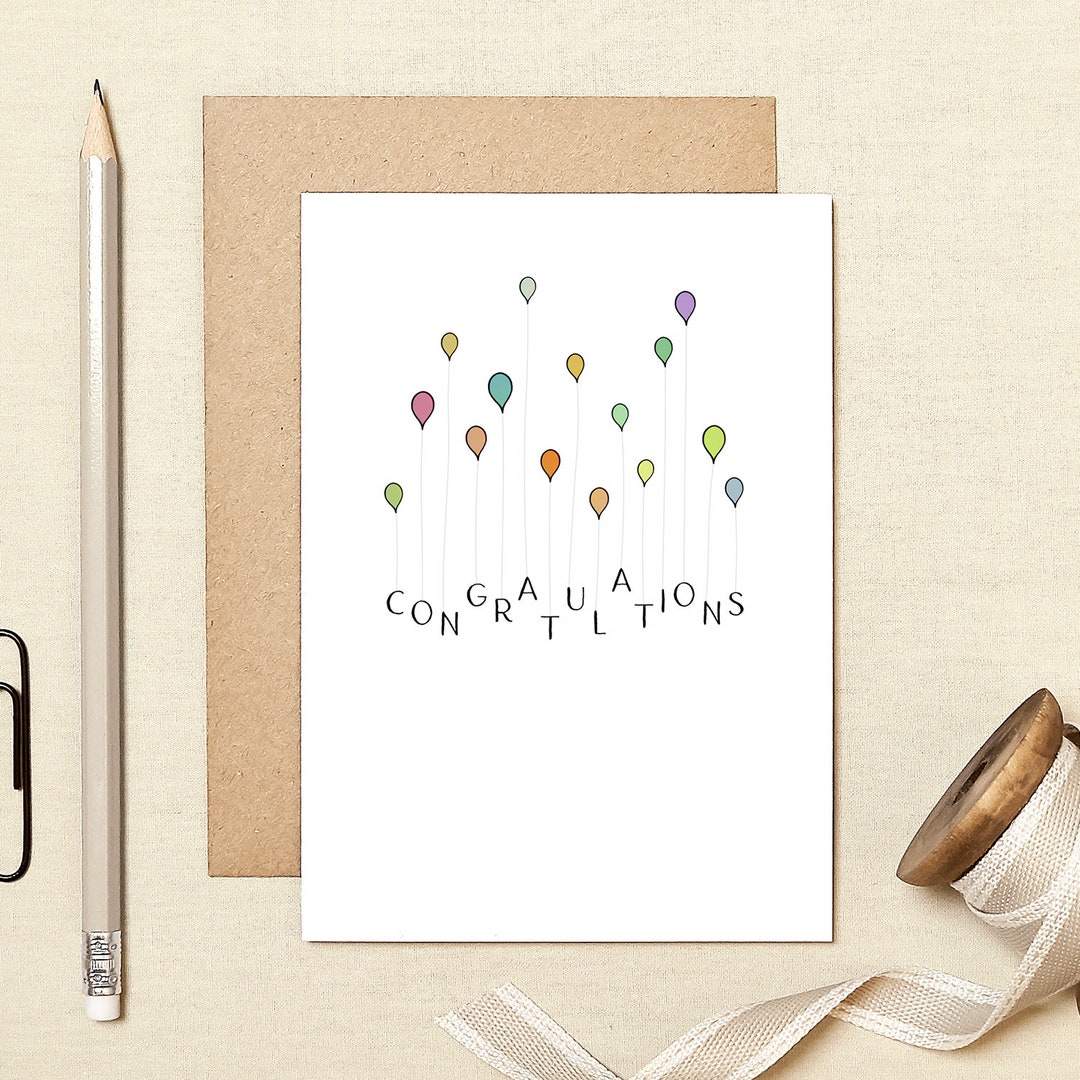 Congratulations Card - Celebration Card for Him or Her - Eco Friendly ...