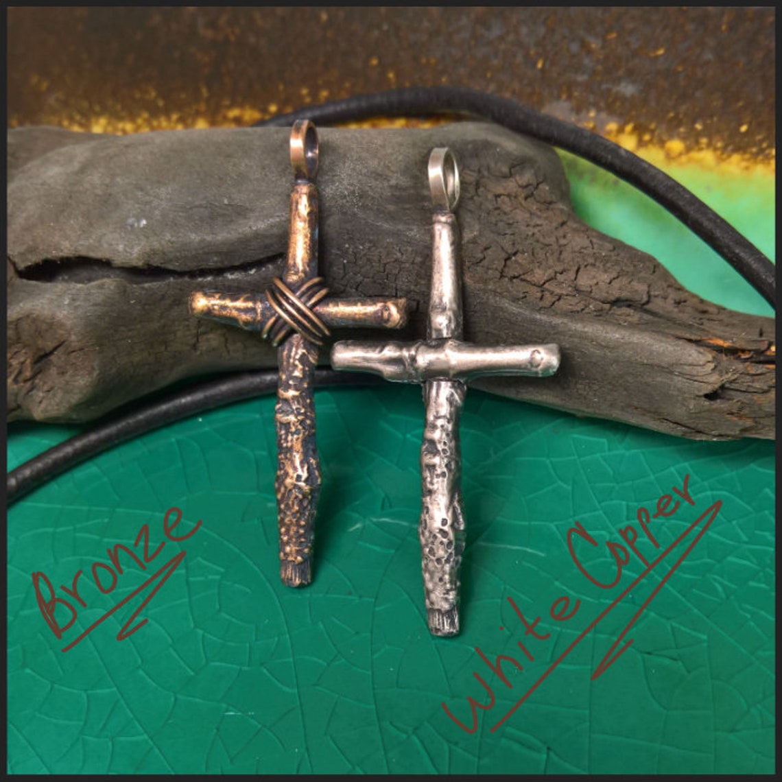 Tree Branch Cross Mens Copper Cross Mens Cross Necklace | Etsy