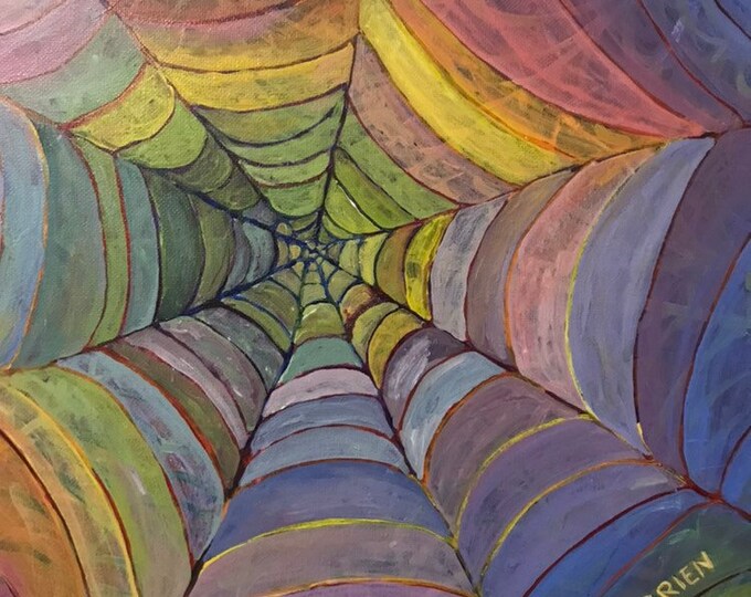 Spider Web Portal, Original Acrylic on Canvas - Etsy