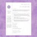 Lavender Resume & Cover Letter Template | Instant Download ...