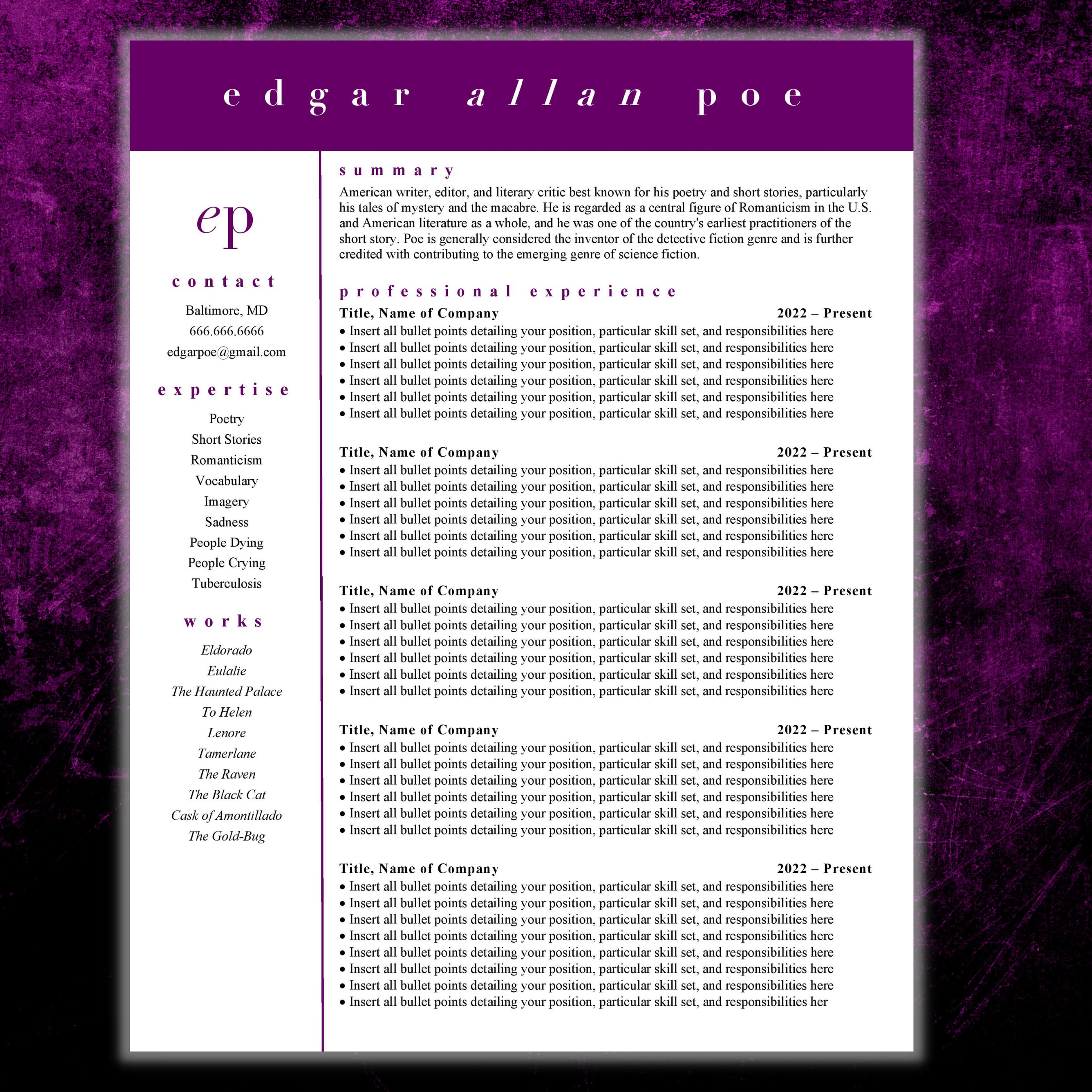 Eye-catching Resume & Cover Letter Design - Instant Download for ...