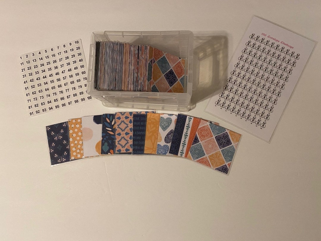 Clear Envelope Savings Box, 100 Envelope Challenge, Savings Goal, Money ...