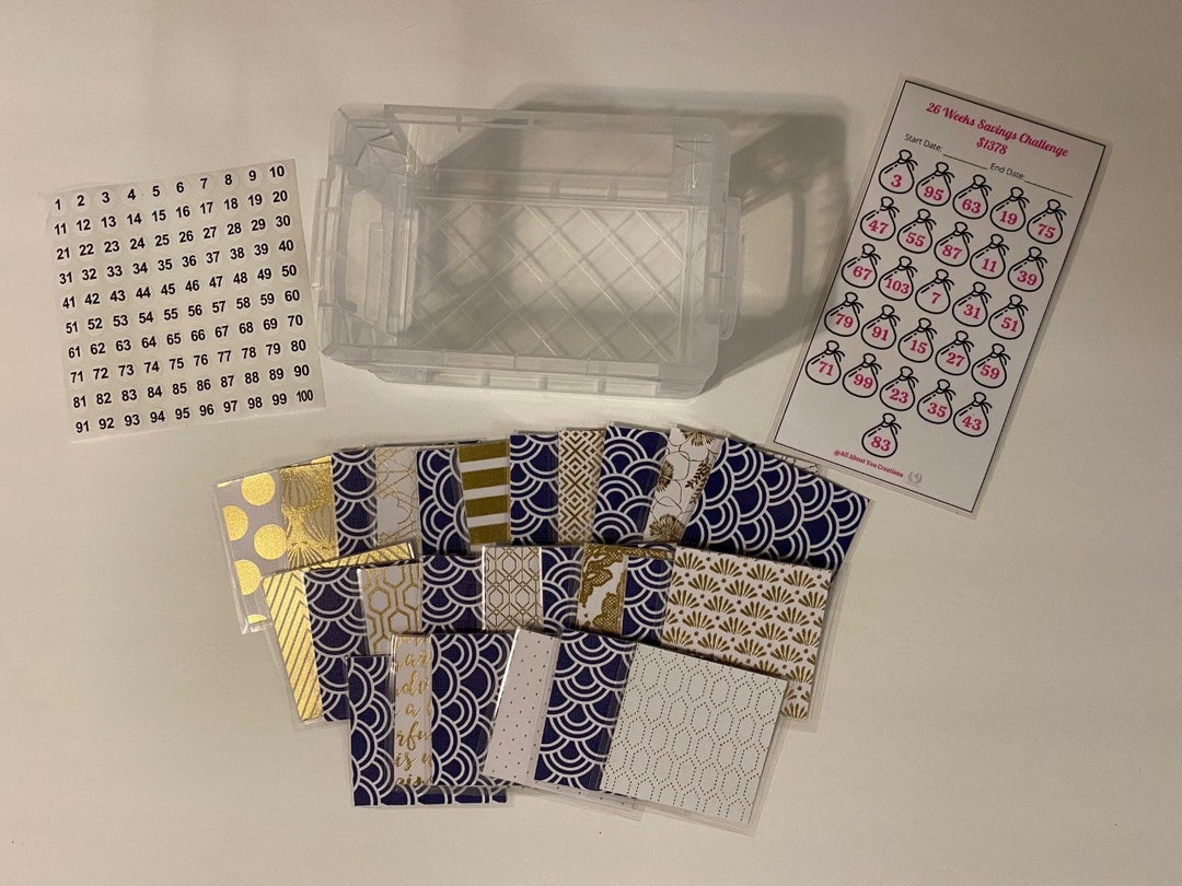 26 Week Envelope Challenge, Savings Goal, Money Challenge, Envelope ...