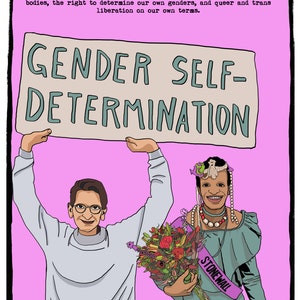 Poster: Queers Demand Gender Self-determination - Etsy