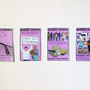 Poster: Queers Demand Gender Self-determination - Etsy