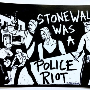 Stonewall Was a Police Riot! Sticker - Etsy