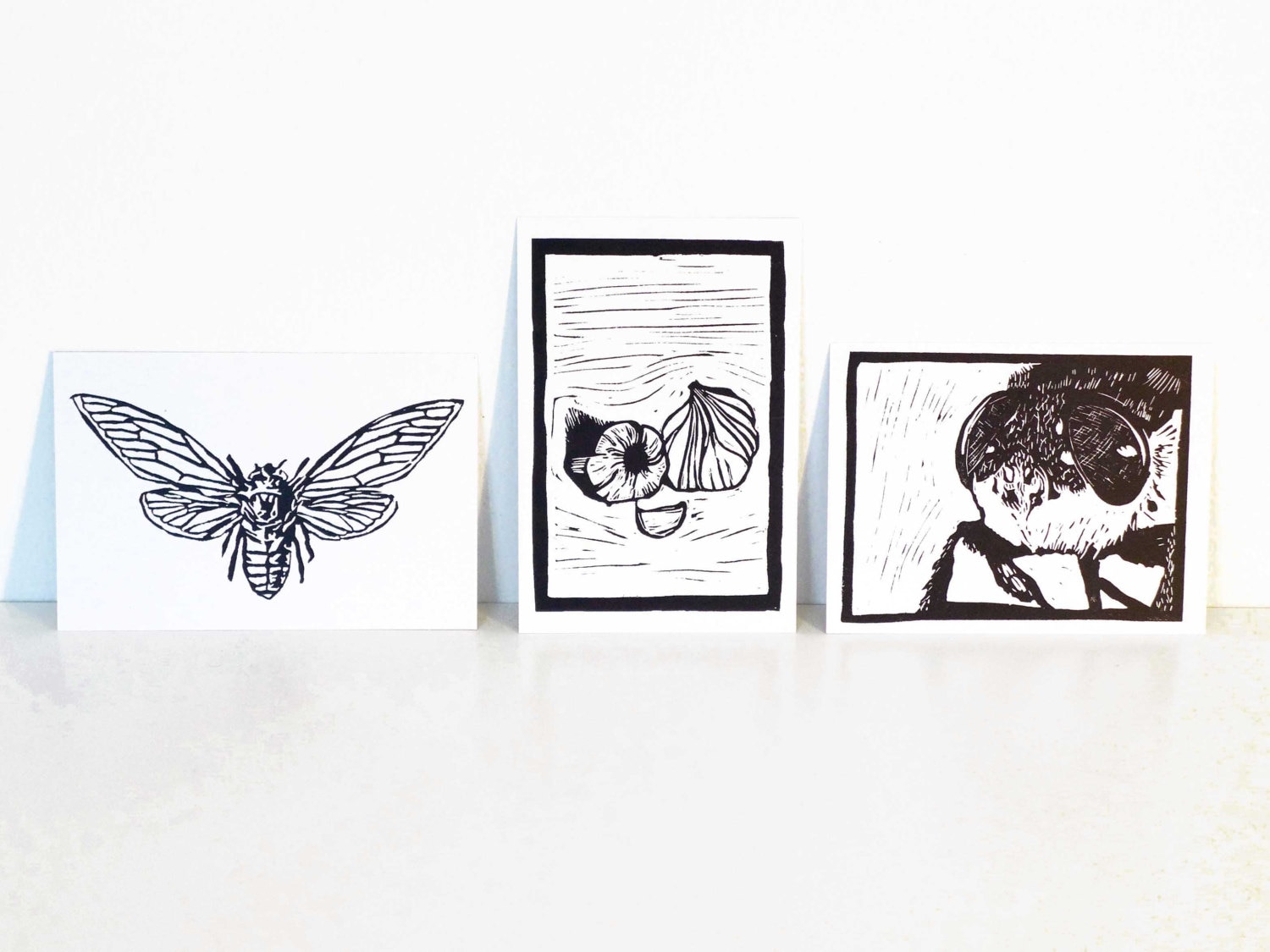 Small Linocut Set - Etsy