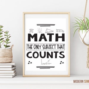 Math Poster DIGITAL DOWNLOAD - Etsy