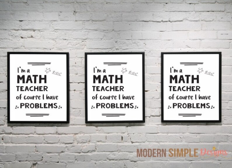 Classroom Poster Math Teacher POSTER DIGITAL DOWNLOAD - Etsy