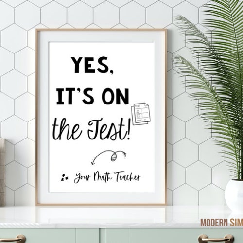 Funny MATH CLASSROOM Poster Digital Download set of 4 | Etsy