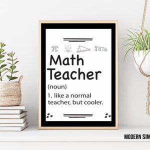 Classroom Poster Math Teacher POSTER DIGITAL DOWNLOAD - Etsy