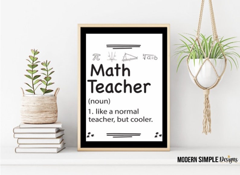 Classroom Poster Math Teacher POSTER DIGITAL DOWNLOAD - Etsy
