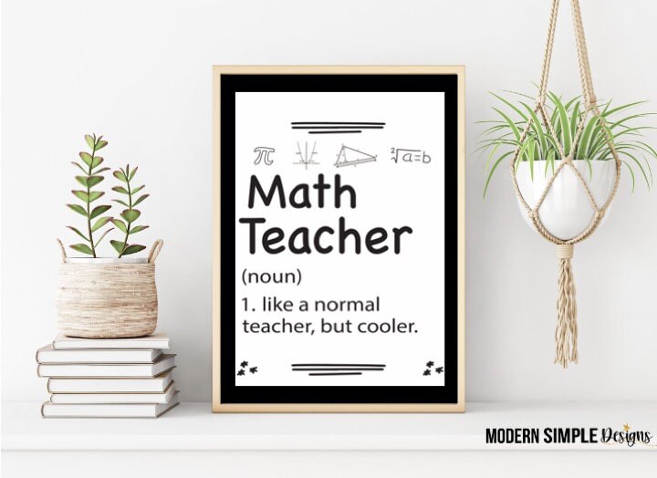Classroom Poster Math Teacher POSTER DIGITAL DOWNLOAD - Etsy
