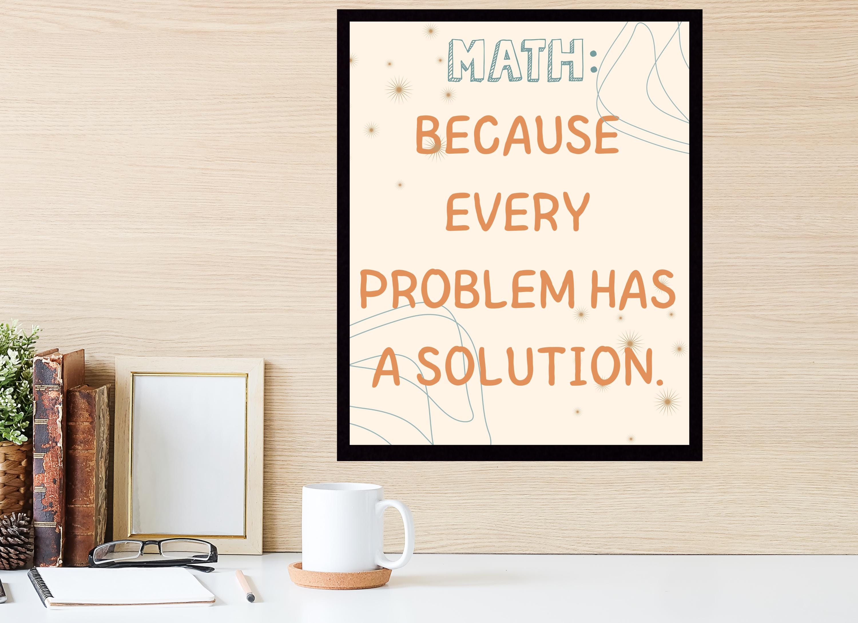 Boho Math Classroom Posters - 6 Math Posters - Etsy