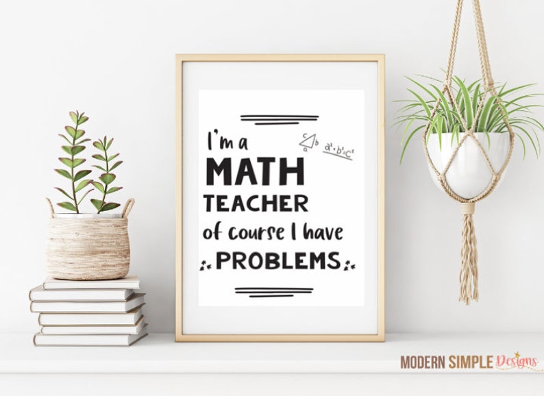 Classroom Poster Math Teacher POSTER DIGITAL DOWNLOAD - Etsy