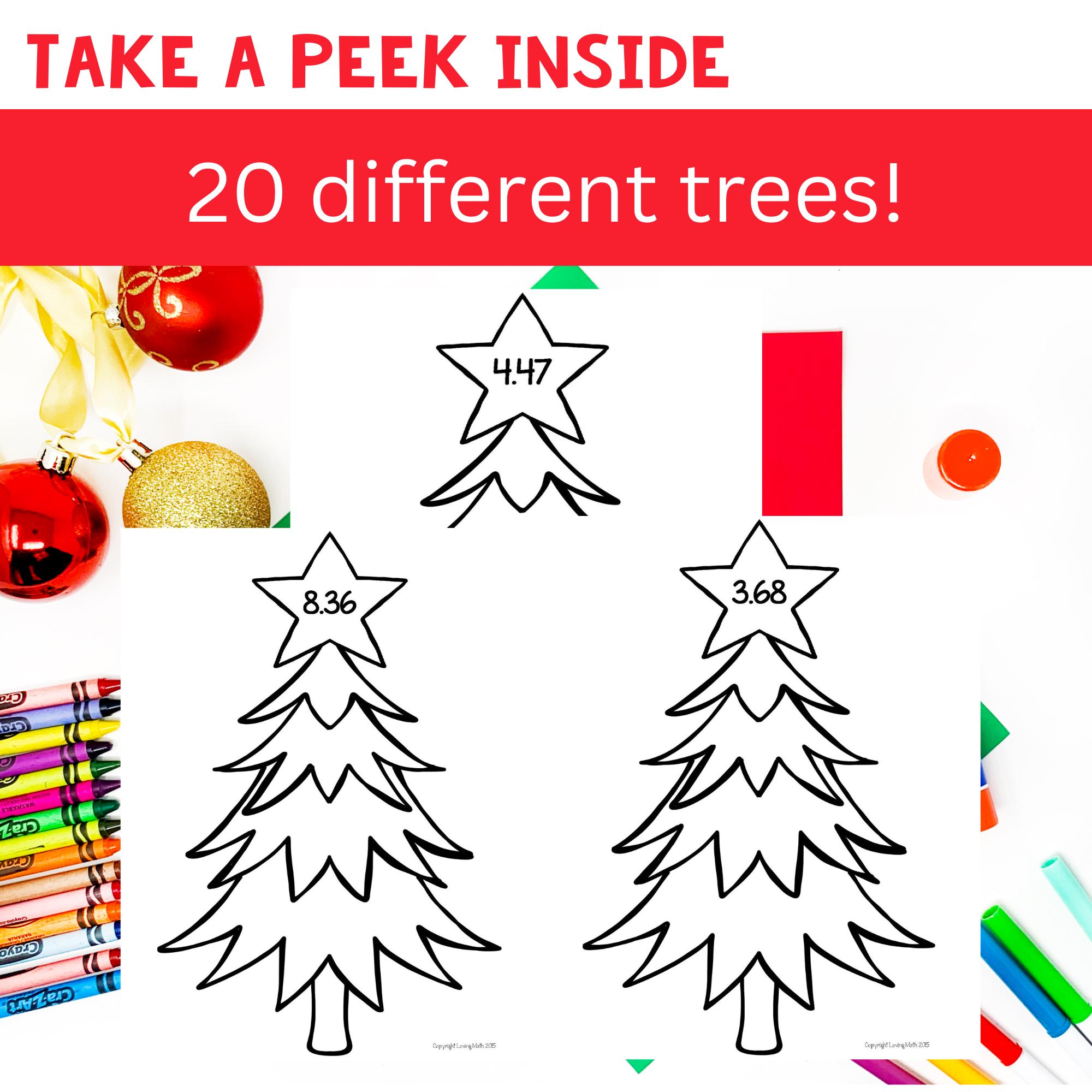 Multiplying Decimals Craftivity - Christmas Math Craft 5.NBT.7 - Etsy