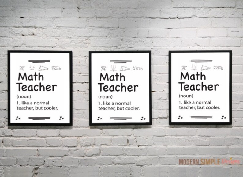Classroom Poster Math Teacher POSTER DIGITAL DOWNLOAD - Etsy