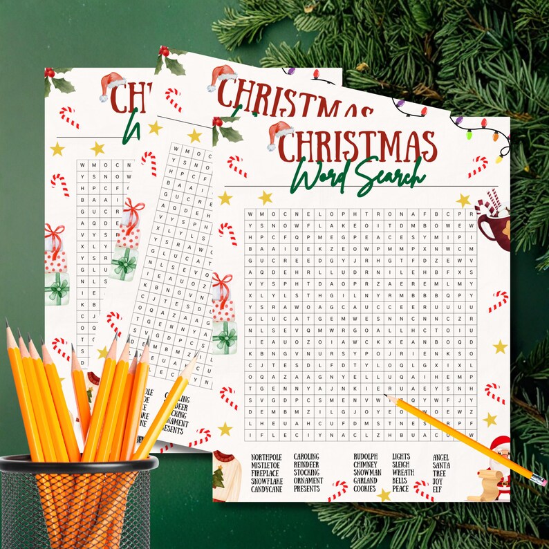 Christmas Word Search Printable | Holiday Party Game | Classroom ...