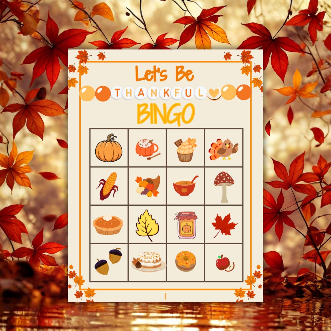 Thanksgiving Bingo, Printable Thanksgiving Bingo Cards, Thanksgiving ...