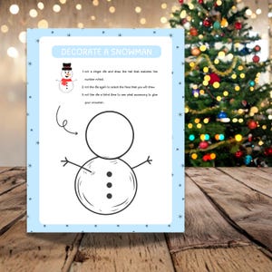 Roll A Snowman Game Printable • Decorate A Snowman Christmas Activity ...